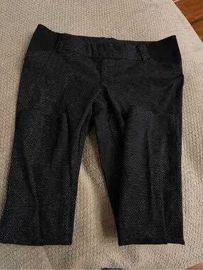 Old Navy | Other | Old Navy Black With White Microdot Maternity Capris ...